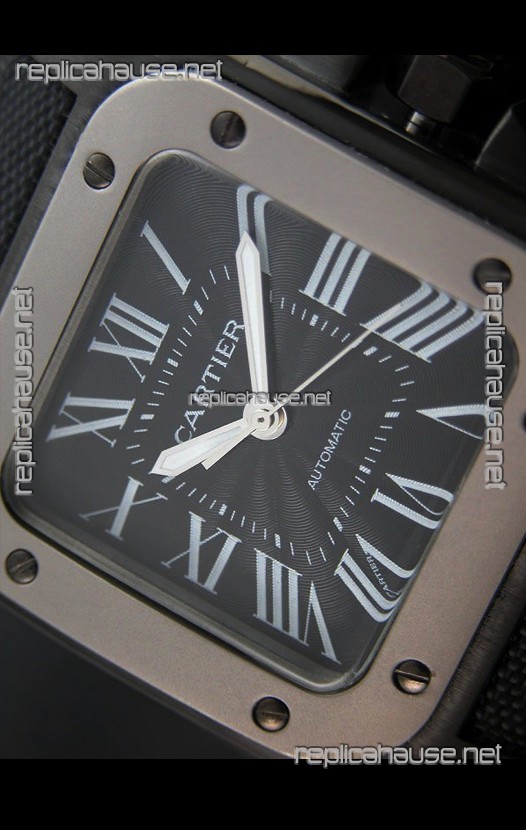 Cartier Santos 100 Japanese Replica Watch with Titanium Bezel From Cartier