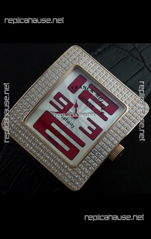 Franck Muller Geneve Infinity Japanese Gold Watch in Red Numeral ...