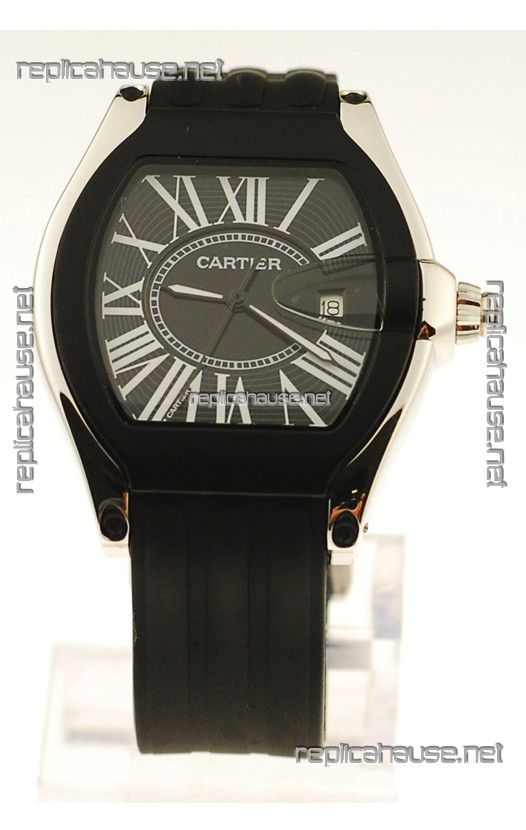 Cartier Roadster Japanese Replica Watch in Black From Cartier