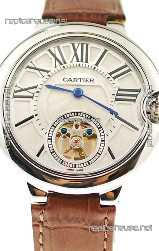 Ballon Bleu De Cartier flying Tourbillon Japanese Replica Steel Watch ...